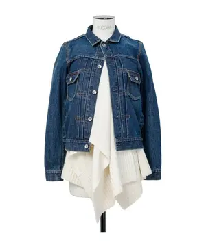 Sacai Long-sleeved Casual Jacket - Blue