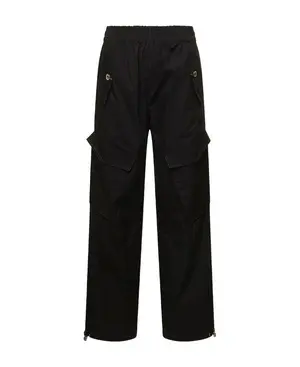 DION LEE Straight-leg Cargo Trousers - Black