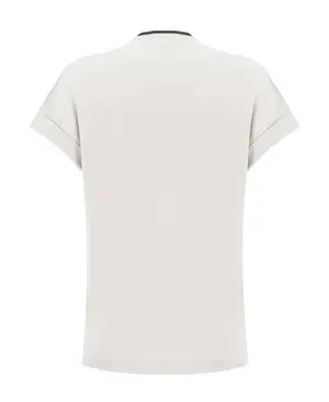 Brunello Cucinelli Monili Chain V-neck T-shirt - White