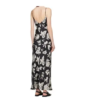 RAG  BONE Rag & Bone Graphic Floral Print Slip Maxi Dress