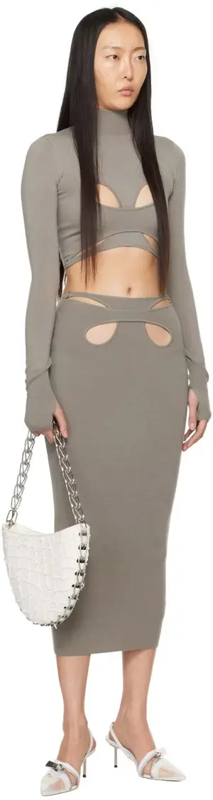 DION LEE Mobius Loop Midi Skirt