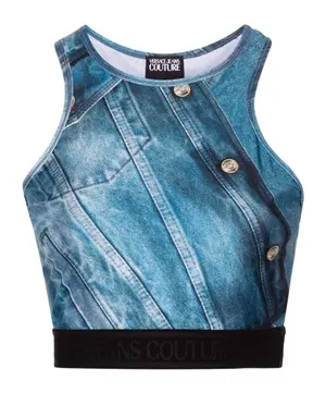 Versace Jeans Couture Logo Camis Tanks For Women