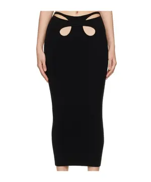 DION LEE Mobius Loop Midi Skirt - Black
