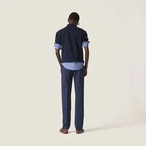 Miu Miu Logo Embroidered Straight Leg Trousers