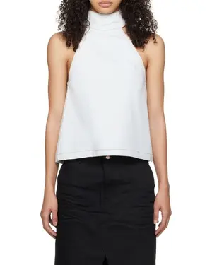 We11Done Sleeveless High Neck Vest With Contrast Stitching