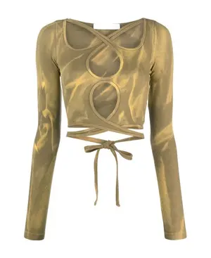 DION LEE Cut-out Detail Long-sleeve Top