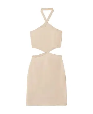Alexander Wang Logo-trim Halterneck Mini Dress
