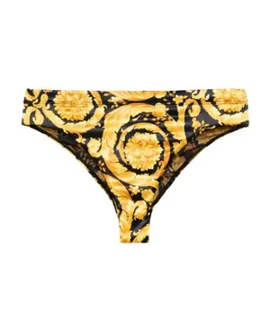 Versace Barocco Printed Mid-rise Briefs - Yellow