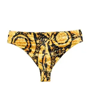 Versace Barocco Printed Mid-rise Briefs - Yellow