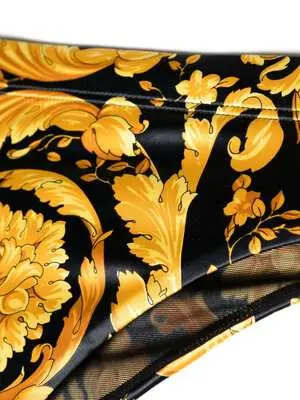 Versace Barocco Printed Mid-rise Briefs - Yellow