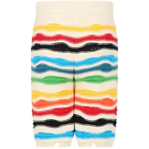MSGM Striped Knit Shorts