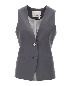 REMAIN BIRGER V-neck Button Vest