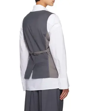 REMAIN BIRGER V-neck Button Vest