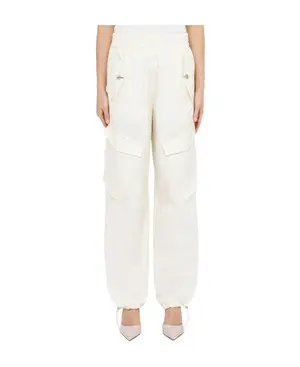 DION LEE Logo Casual Pants - White