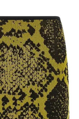 Attico Python Jacquard Sheath Skirt