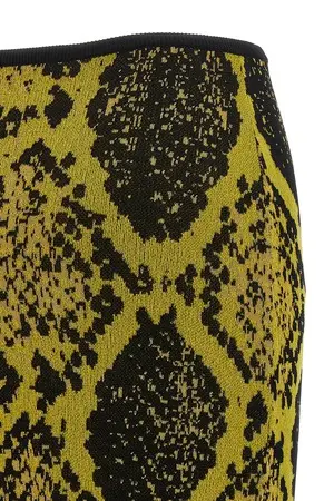 Attico Python Jacquard Sheath Skirt