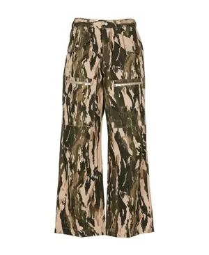 DION LEE Slouch-pocket Trousers - Green