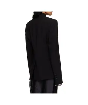 ANN DEMEULEMEESTER Sady Collarless Fitted Blazer