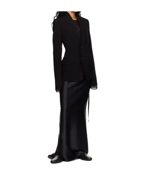 ANN DEMEULEMEESTER Sady Collarless Fitted Blazer