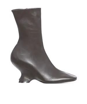Dries Van Noten Square-toed Short Boots - Black