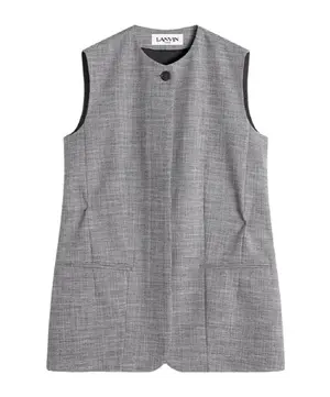 LANVIN Button Vest - Blended Gray