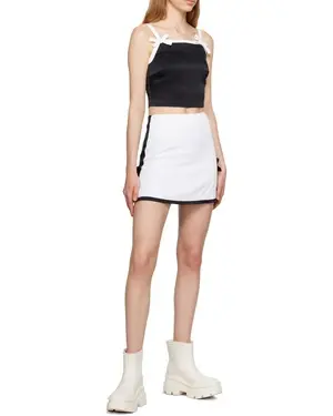 MSGM Bow Detail Slit Skirt