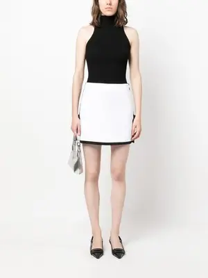 MSGM Bow Detail Slit Skirt