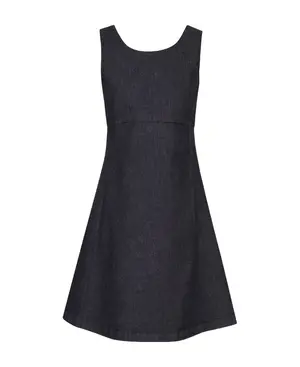 Emporio Armani Square-neck Sleeveless Denim Dress