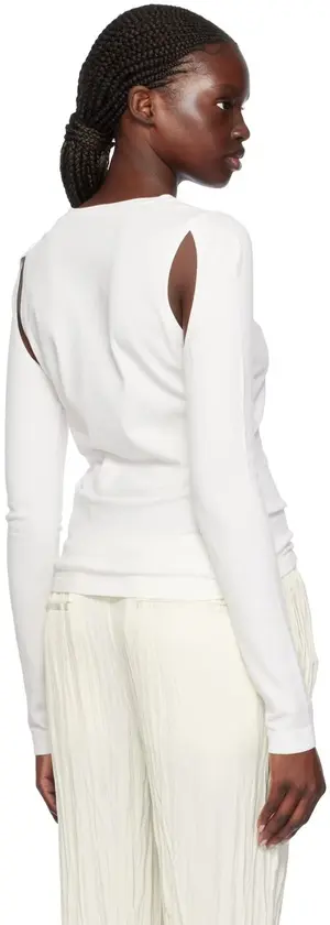 Helmut Lang Cut-out Fine-knit Jumper