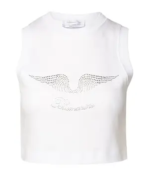 Blumarine Short Cotton Vest - White