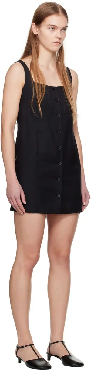 LOULOU STUDIO Sleeveless Button-detailed Mini Dress