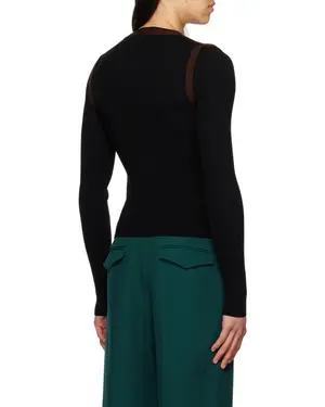 DION LEE Harness Detail Long Sleeve T-shirt