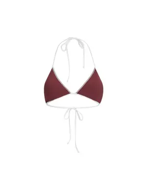 Brunello Cucinelli Triangle-cup Bikini Top - Red
