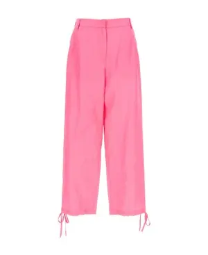 MSGM Elasticated-ankles Wide-leg Trousers