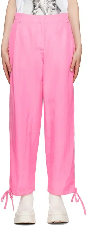 MSGM Elasticated-ankles Wide-leg Trousers