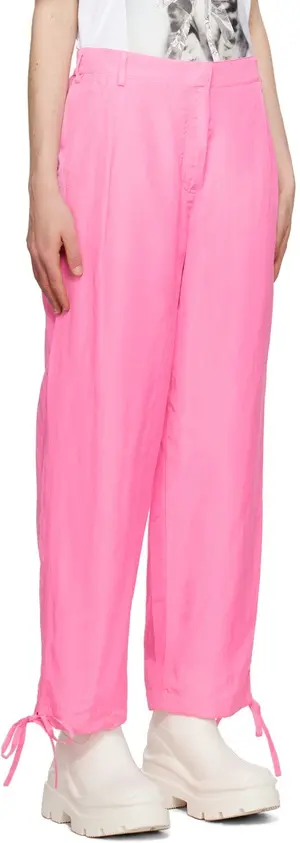 MSGM Elasticated-ankles Wide-leg Trousers