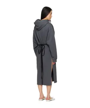 MAISON MARGIELA Mat Satine Brillant" Hooded Sweatshirt Dress