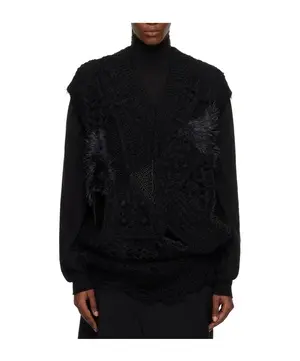 Junya Watanabe Patchwork V-neck Sweater Vest