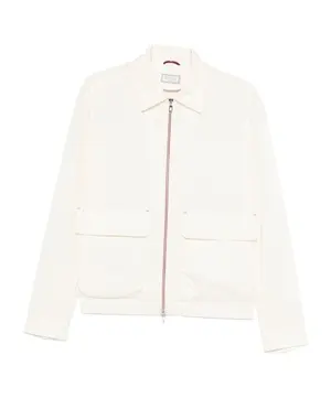 Brunello Cucinelli Flap-pocket Zip Jacket - Milky White