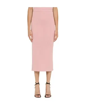 Alessandra Rich Elastic Waist Skirt - Pink