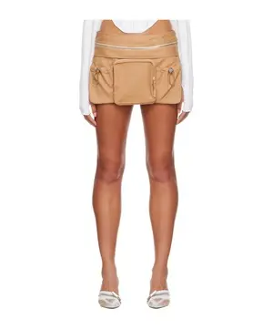DION LEE Belted-waist Mini Skirt