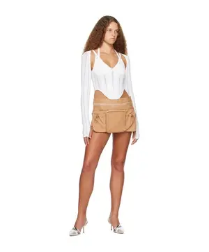 DION LEE Belted-waist Mini Skirt