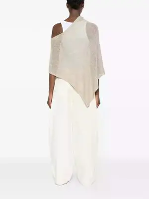 Enza Costa Open-knit Asymmetric Poncho