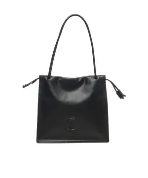 COCCINELLE Logo Embossed Drawstring Tote Bag