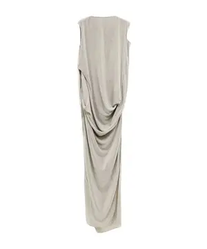 Rick Owens Draped Cowl Neck Asymmetrical Dress