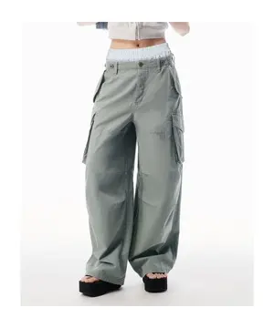 Alexander Wang Layered Waistband Cargo Pants - No