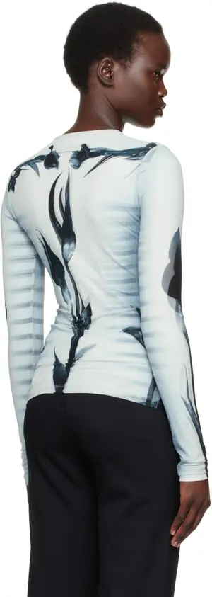 JEAN PAUL GAULTIER Printed Crewneck Long Sleeve Top
