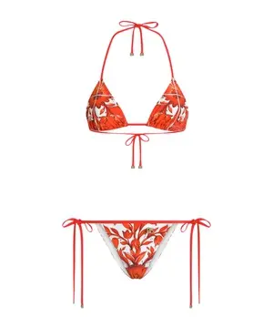Dolce & Gabbana Majolica-printed Bikini Set - Red