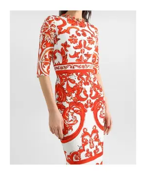 Dolce & Gabbana Majolica-printed Midi Dress