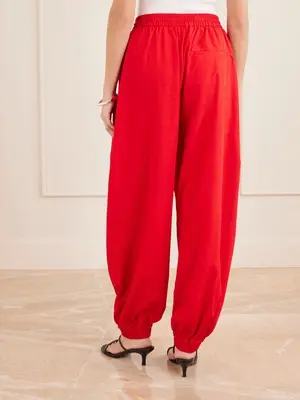 RÓHE Elasticated Drawstring Tapered Cotton Blend Pants
